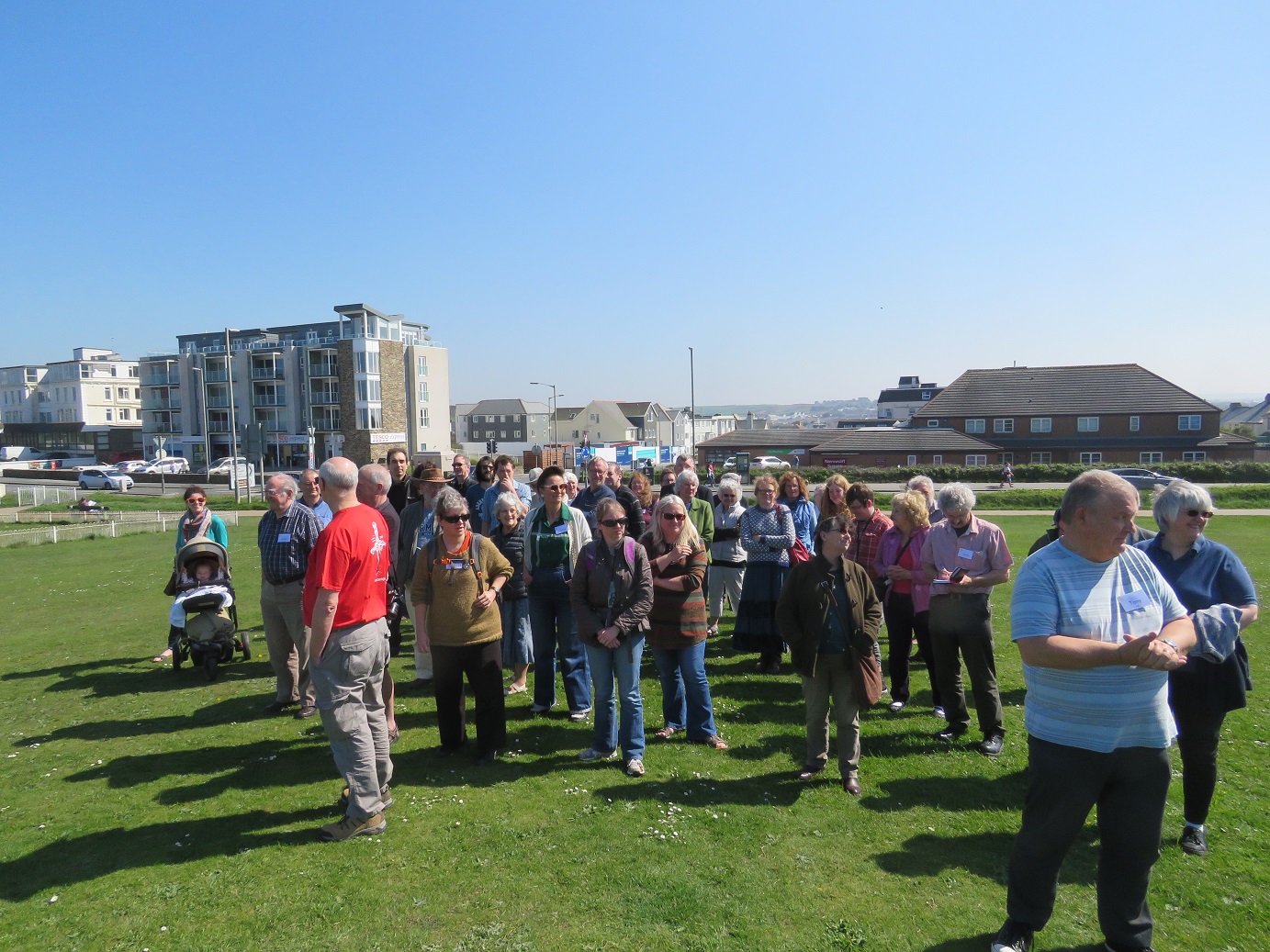Kowethas Yeth an Kernewek group guided walk at Newquay - Kowethas Ertach Kernow