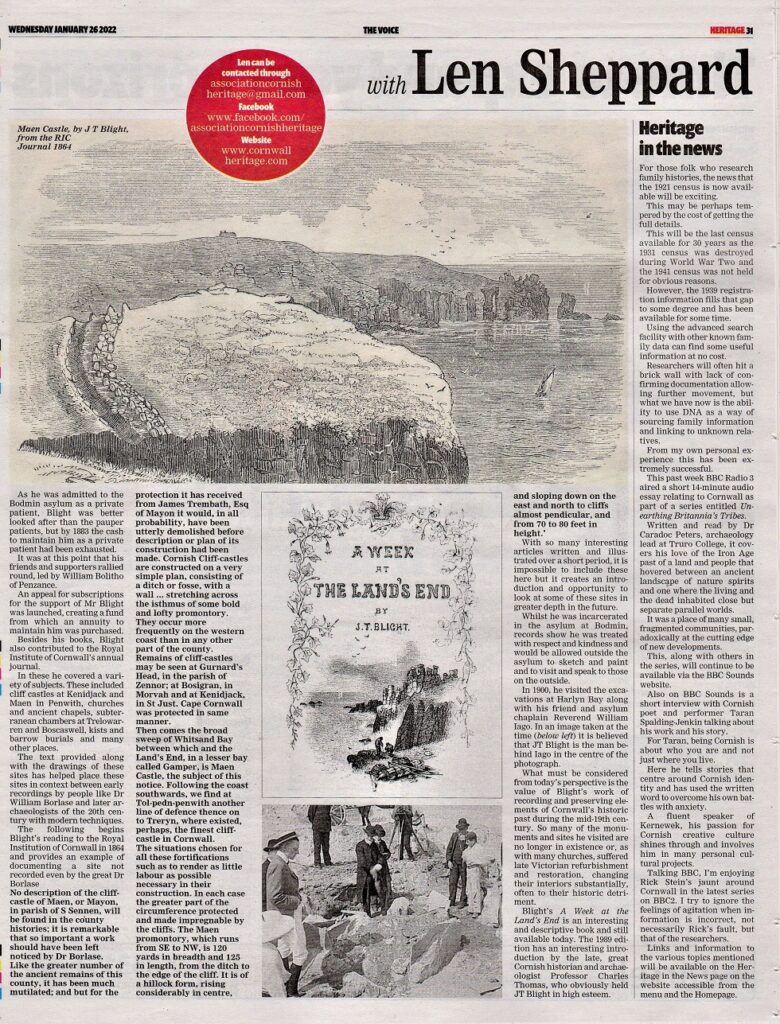 John Thomas Blight a Cornish antiquarian and illustrator