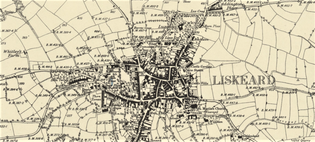 Liskeard Map – surveyed 1882 - Kowethas Ertach Kernow