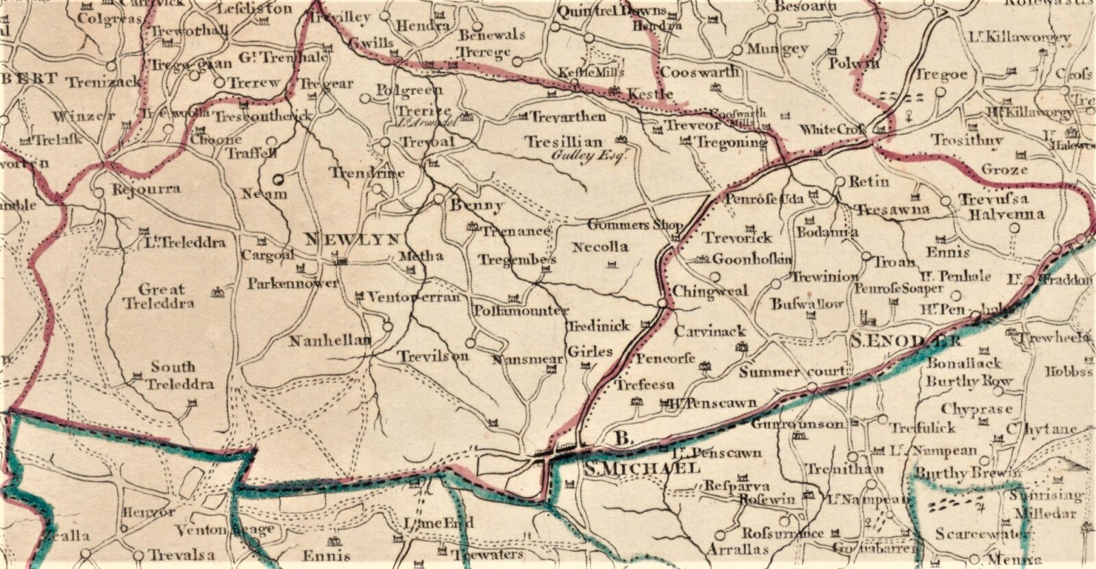 Martyn’s Map 1748 – Mitchell - Kowethas Ertach Kernow
