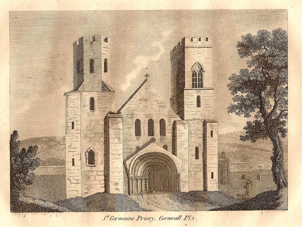 St Germans Church engraving 1787 - Kowethas Ertach Kernow