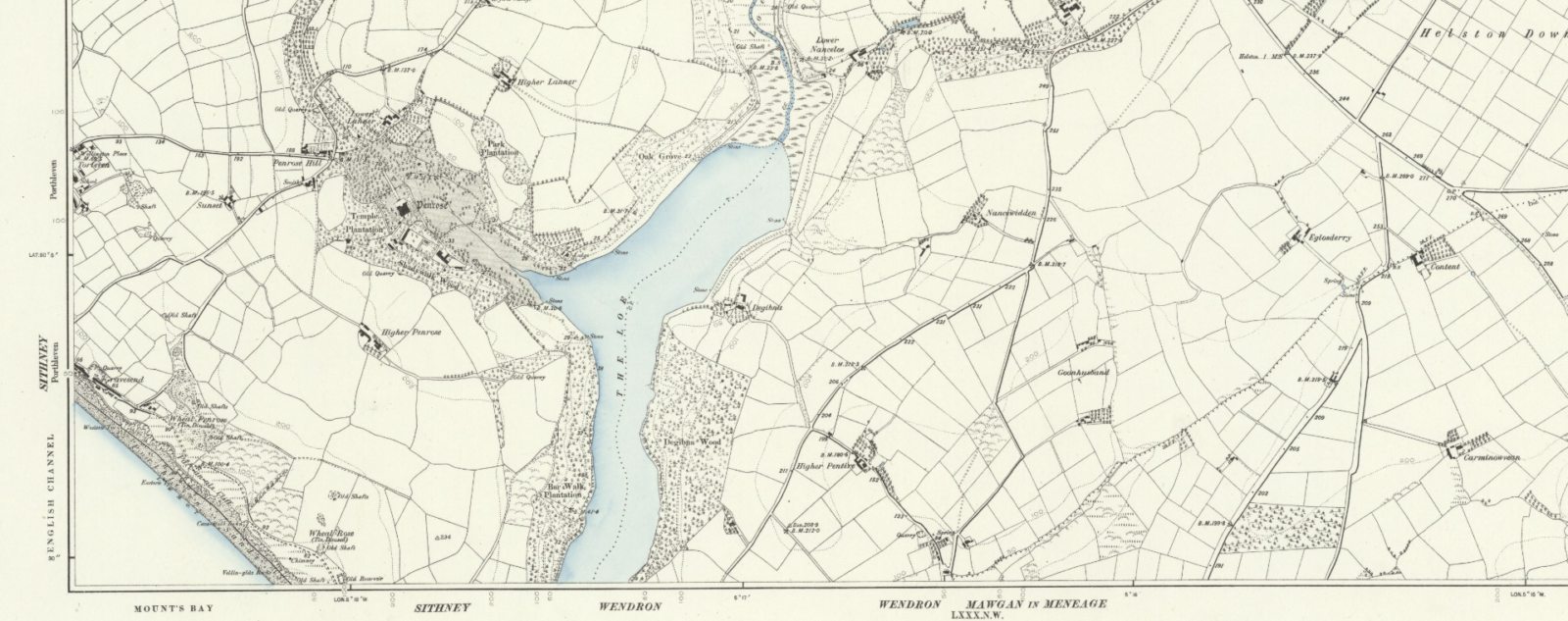 Helston – Loe Bar 6” Map 1880 [2] - Kowethas Ertach Kernow