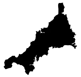 Cornwall Map Transparent - Kowethas Ertach Kernow