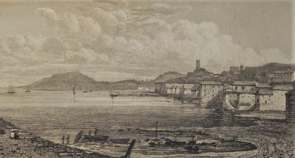 Falmouth engraving 1824 - Kowethas Ertach Kernow