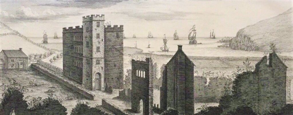 Engraving Pengersick Castle by Samual & Nathanial Buck 1734 - Kowethas ...