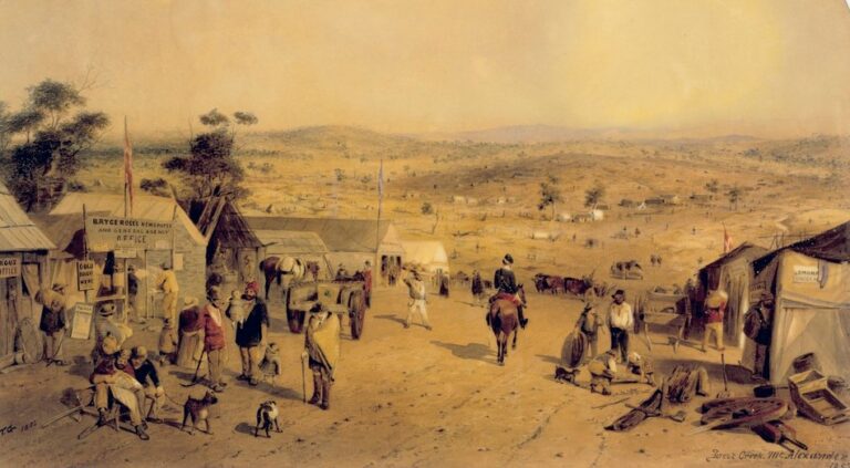 The first village developed on the Mount Alexander goldfields at ...