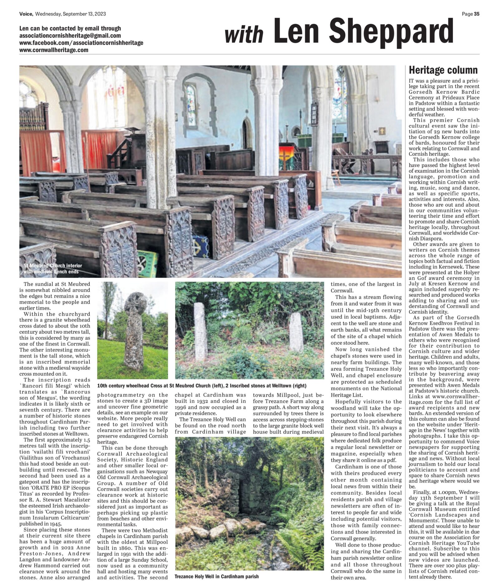 Ertach Kernow – Cardinham a parish full of history