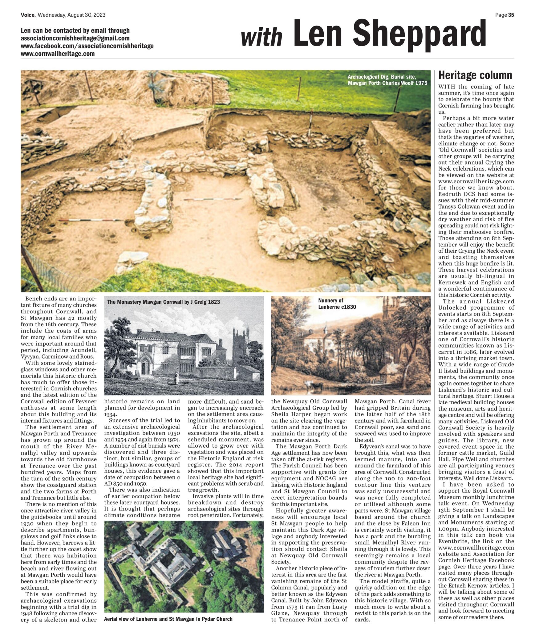 St Mawgan in Pydar, historic and modern villages