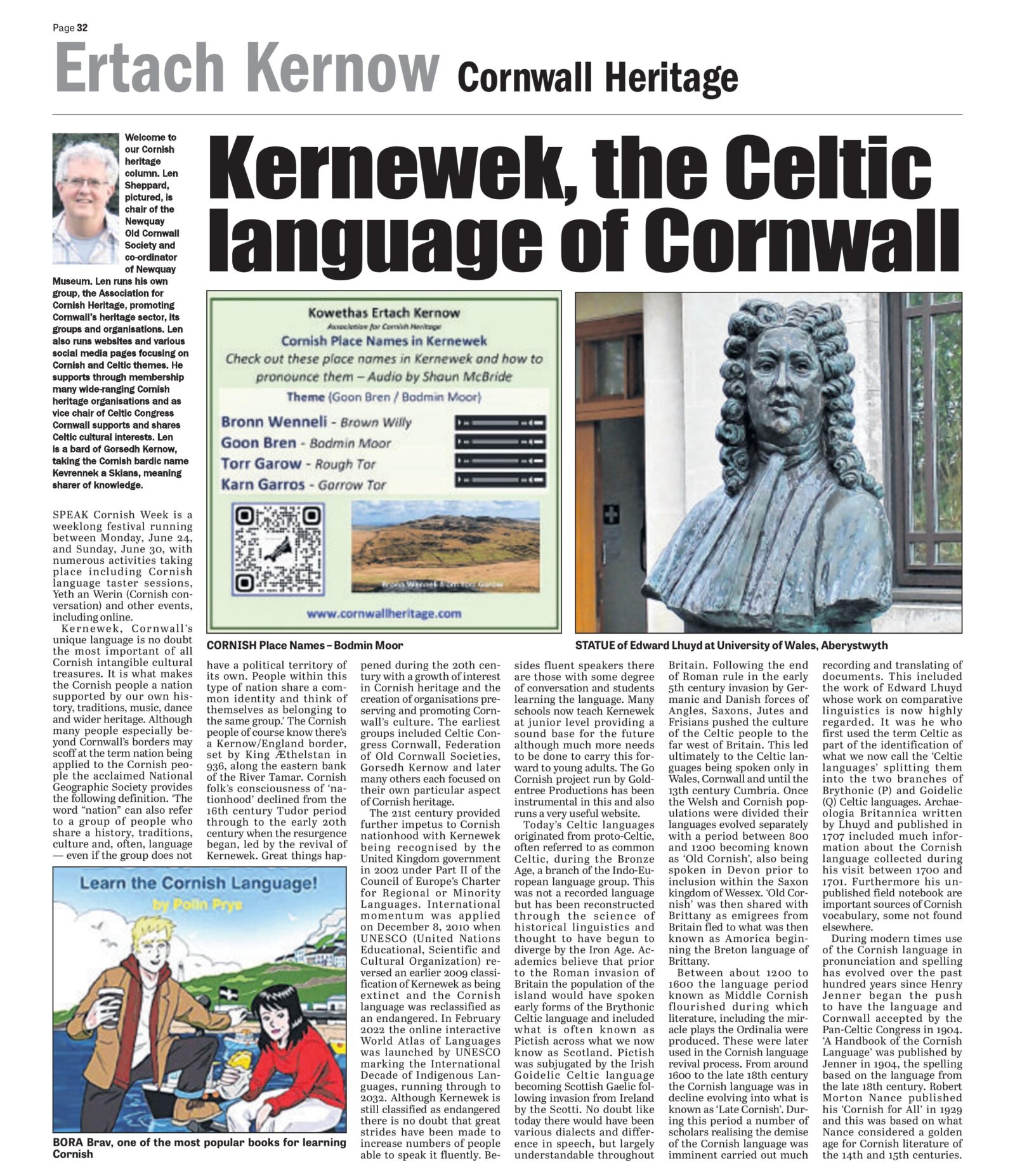 Ertach Kernow – Kernewek, the Celtic language of Cornwall