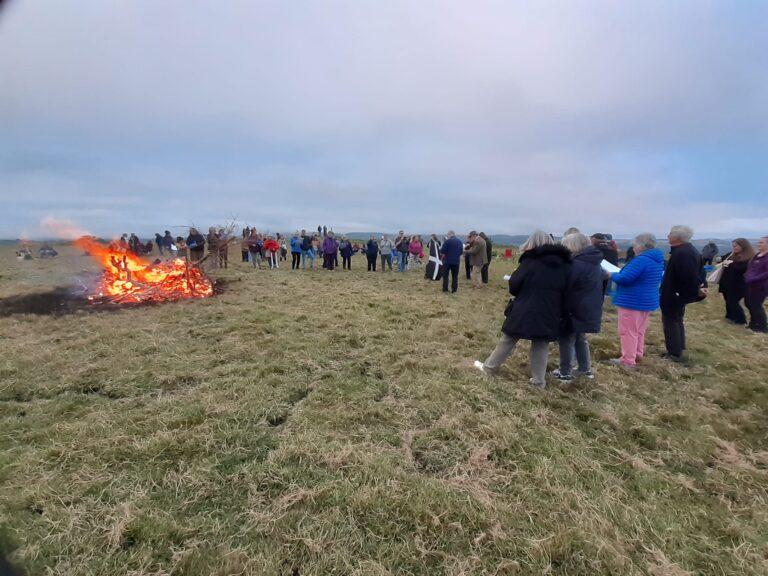 Tansys Golowan with St Columb Old Cornwall at Castle an Dinas ...